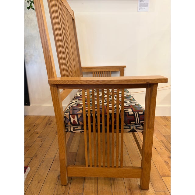 Vintage Stickley Mission Bench W/ Upholstered Seat | Chairish