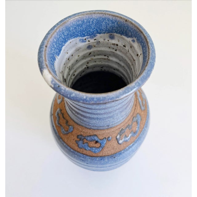 Mid-Century Pottery Decanter and Five Goblets- 6 Pieces | Chairish