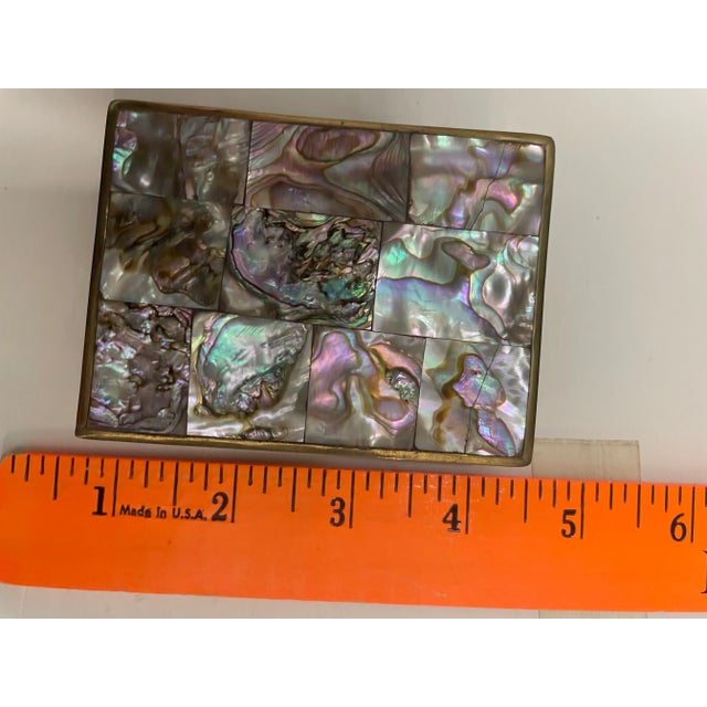 Vintage Abalone Shell Jewelry & Trinket Box | Chairish