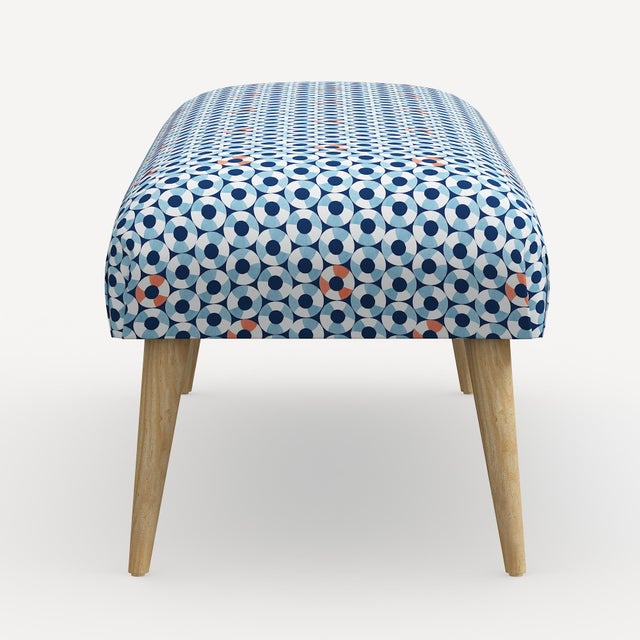 Gray Malin x Cloth & Co Warner Bench in Blue Pool Floats | Chairish