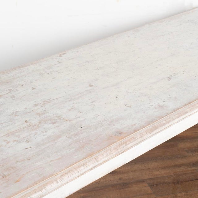 Antique Long White Painted Dining Table Library Console From Sweden ...