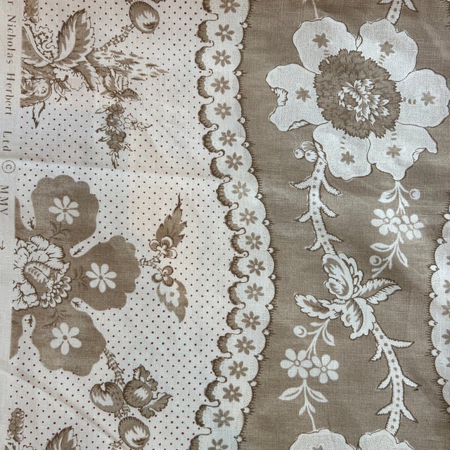 Nicholas Herbert Toile De Lapins Cotton Linen Fabric- 1 3/4 Yards ...