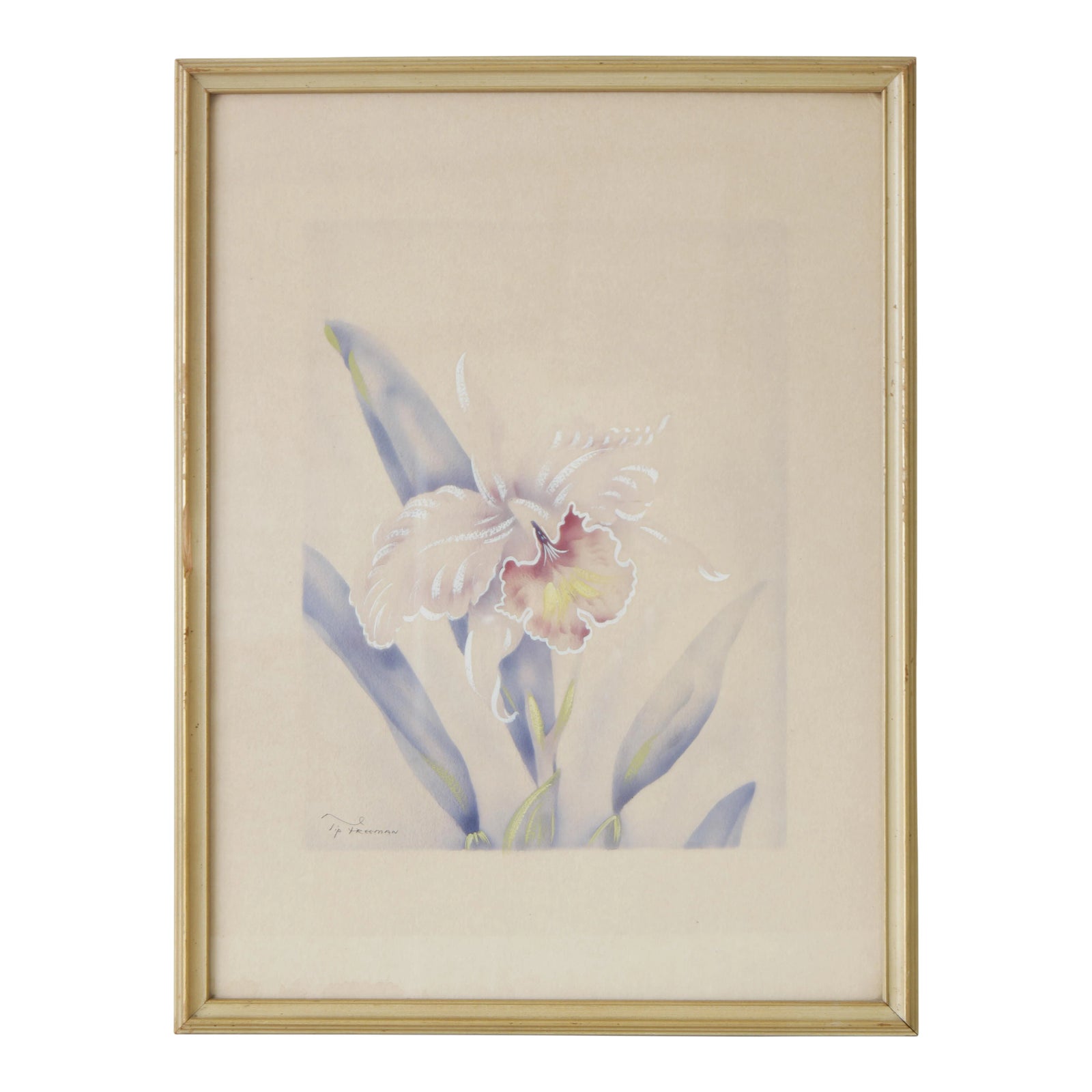 Vintage Tip Freeman Watercolor Painting | Chairish