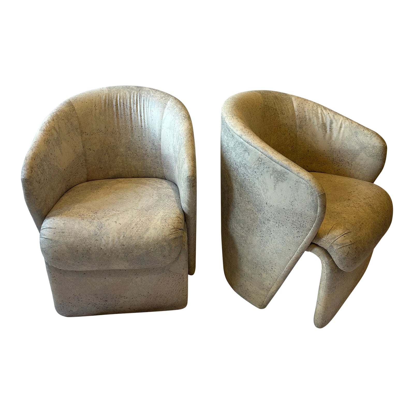 1990s Post Modern Sculptural Upholstered Chairs by Carson’s - a Pair ...