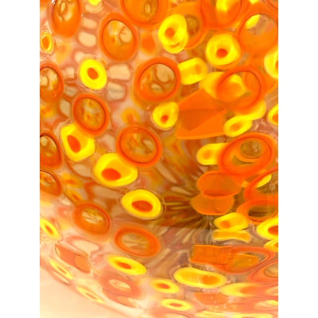 Monumental Stephen Rolfe Powell Orange & Yellow Murrine Glass Sculpture ...