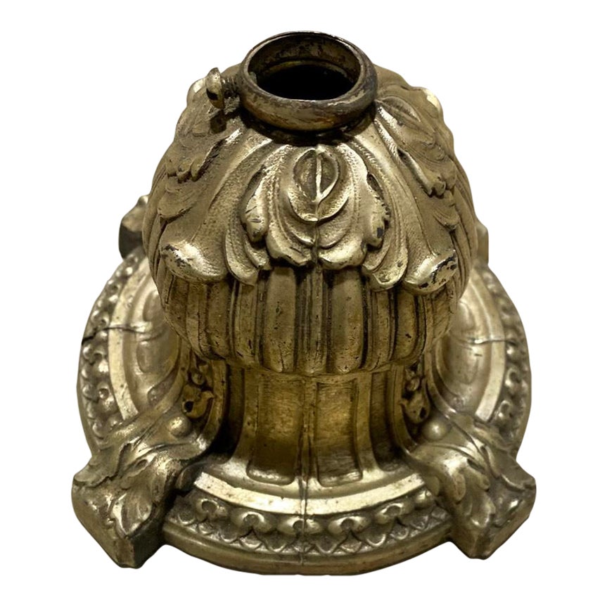 Antique Victorian / Rococo Acanthus Leaf Design Bronze Ceiling Light ...