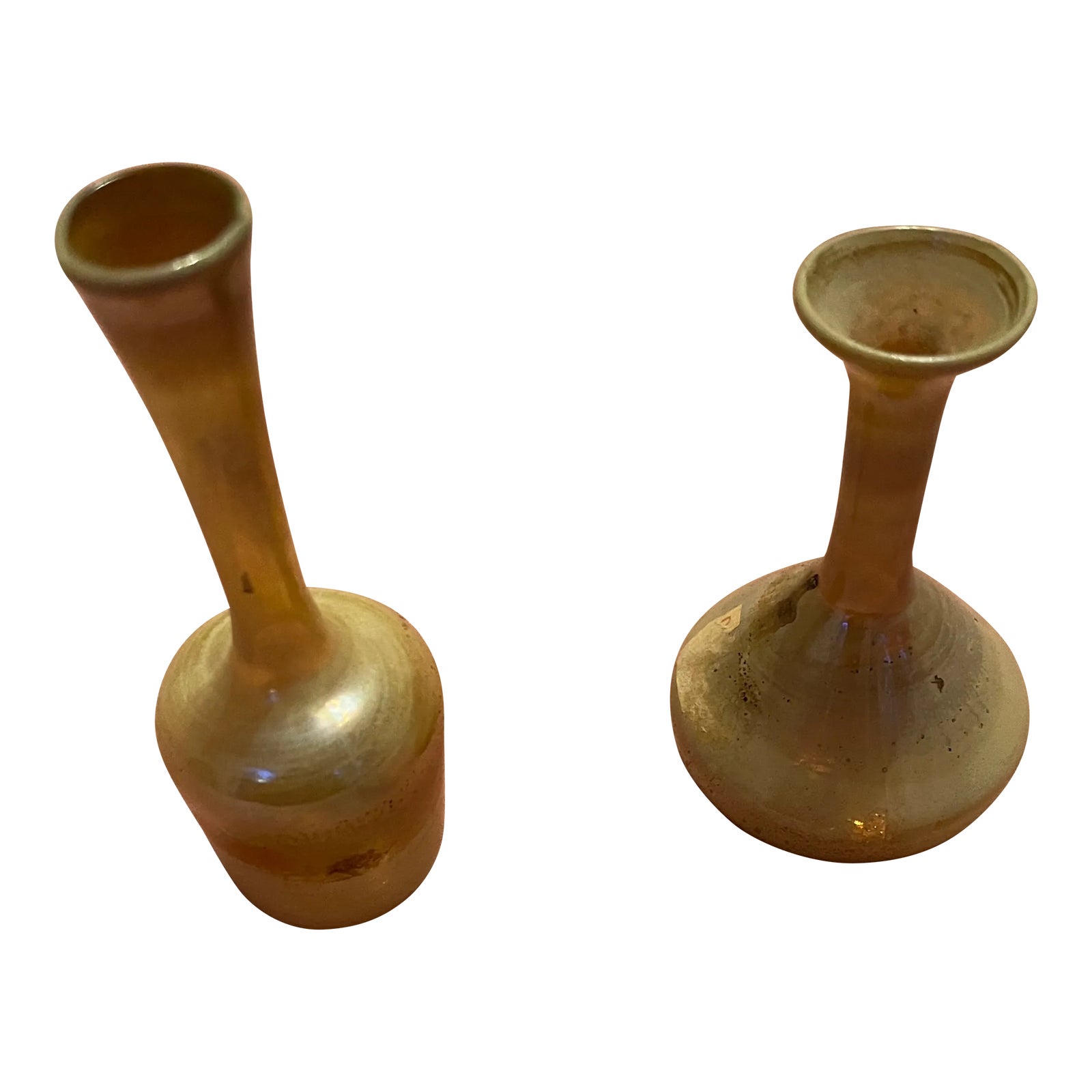 1980s Pair of Neker Glass Vases | Chairish