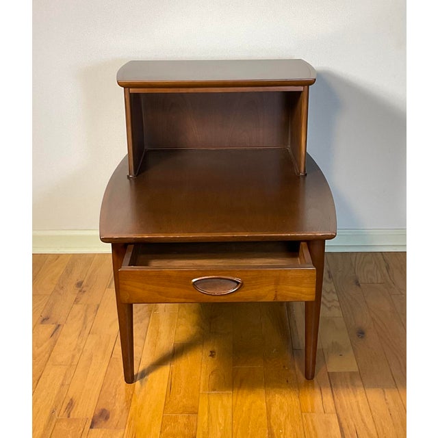 Mid-Century Modern Walnut Heritage Lamp Table, Step Table, End Table ...