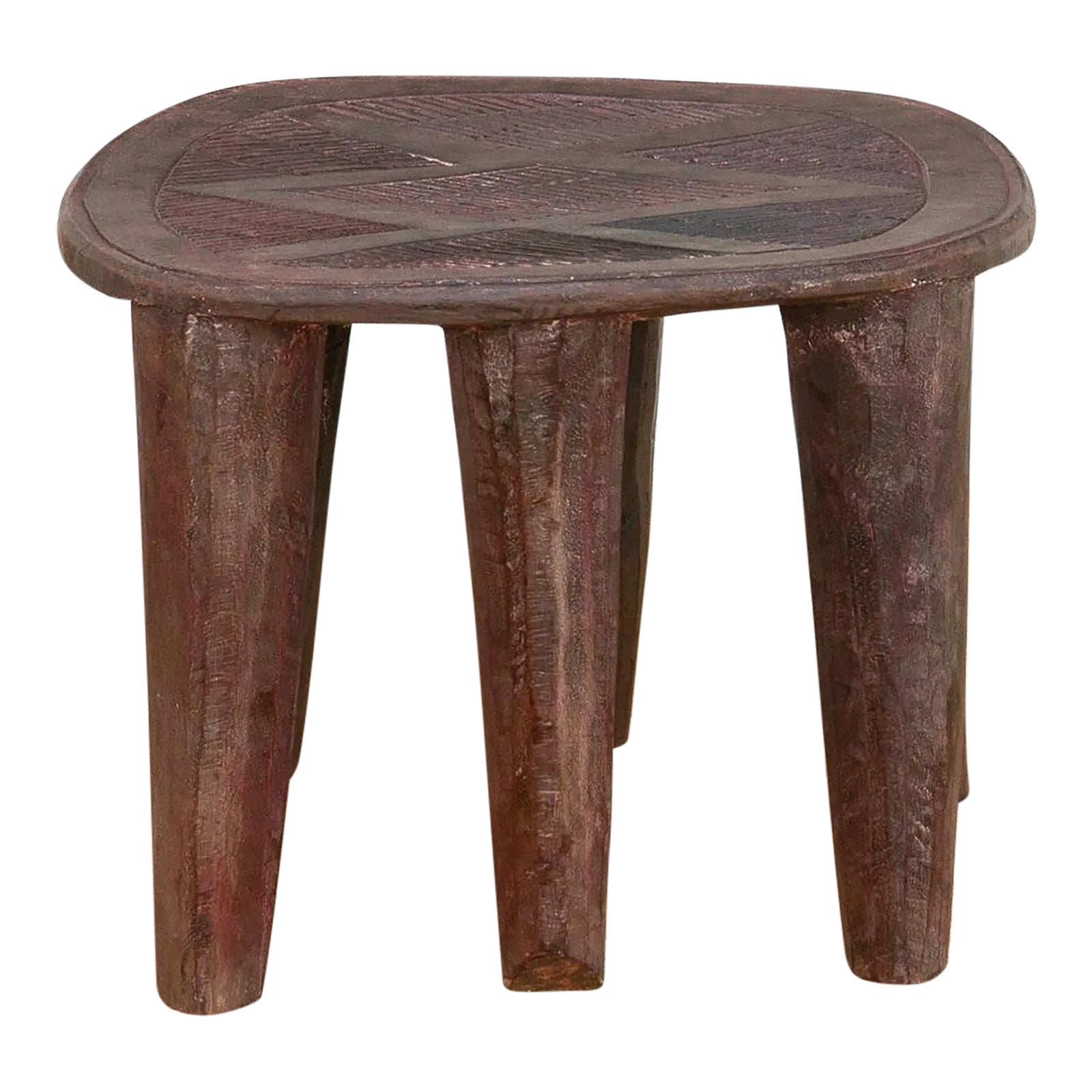Wabi Sabi Style African End Table | Chairish