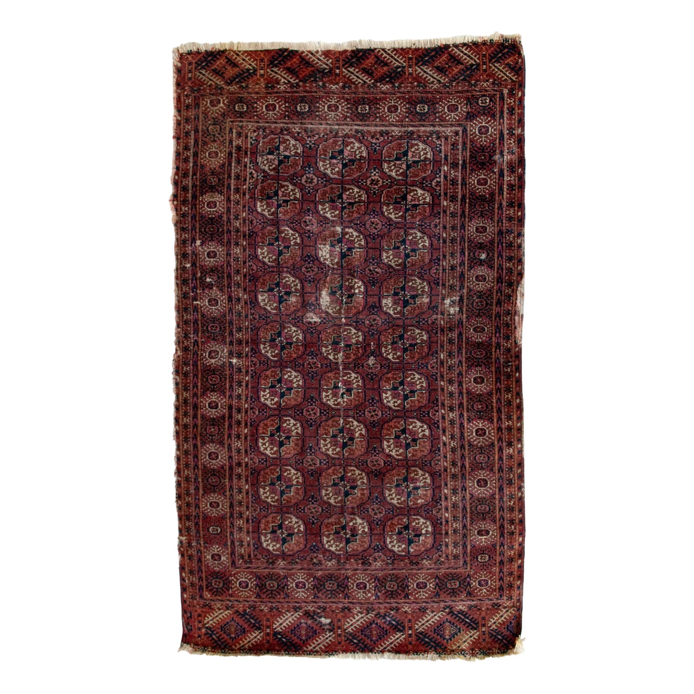 Antique Tribal Ersari Beshir Rug in Hand-Knotted Wool, 1890s | Chairish