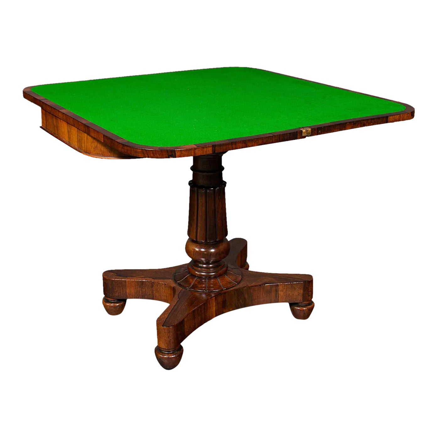 1830s Antique William IV English Fold-Over Card Table | Chairish