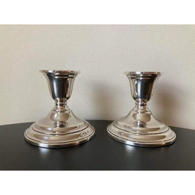 American Vintage Candlesticks, Silver Candle Holders by International ...