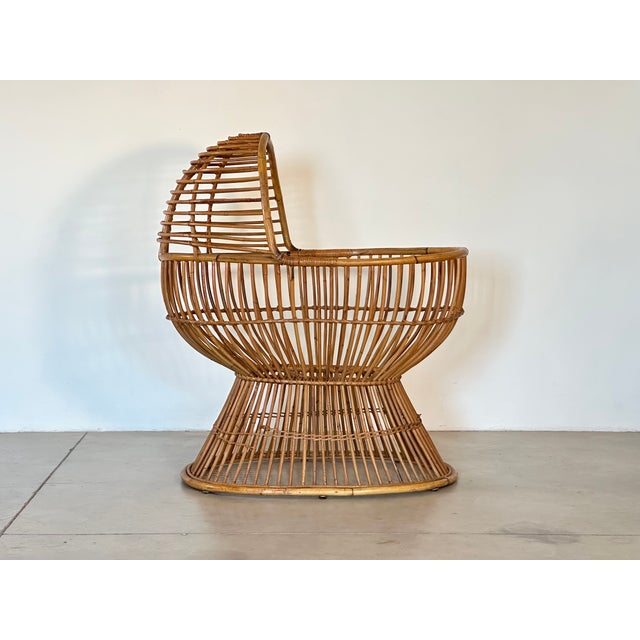 Vintage Rattan and Bamboo Cradle, 1970s | Chairish