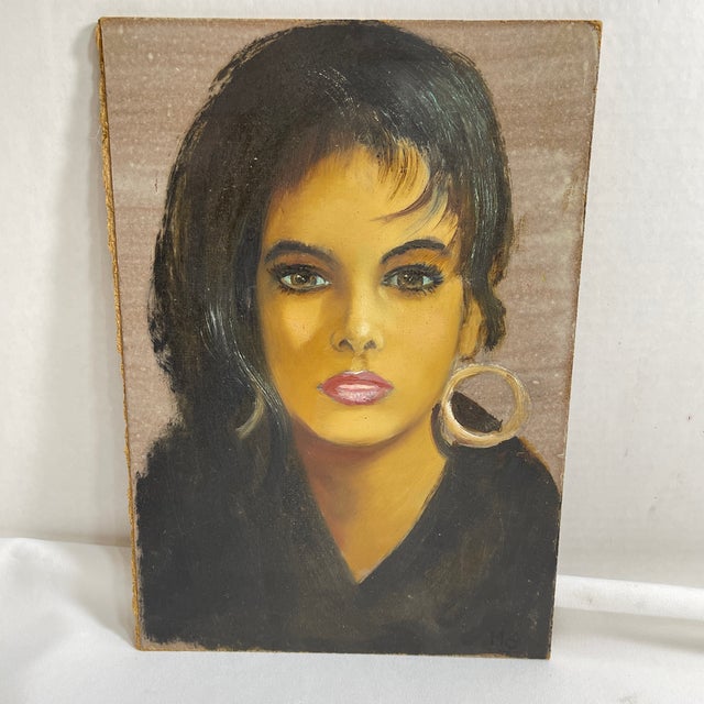 1960s Marc Olivier Gregoire French Portrait Oil Painting of a Woman ...