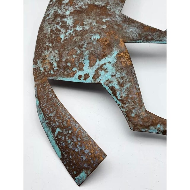 Vintage Verdigris Metal Horse, Wired to Hang | Chairish