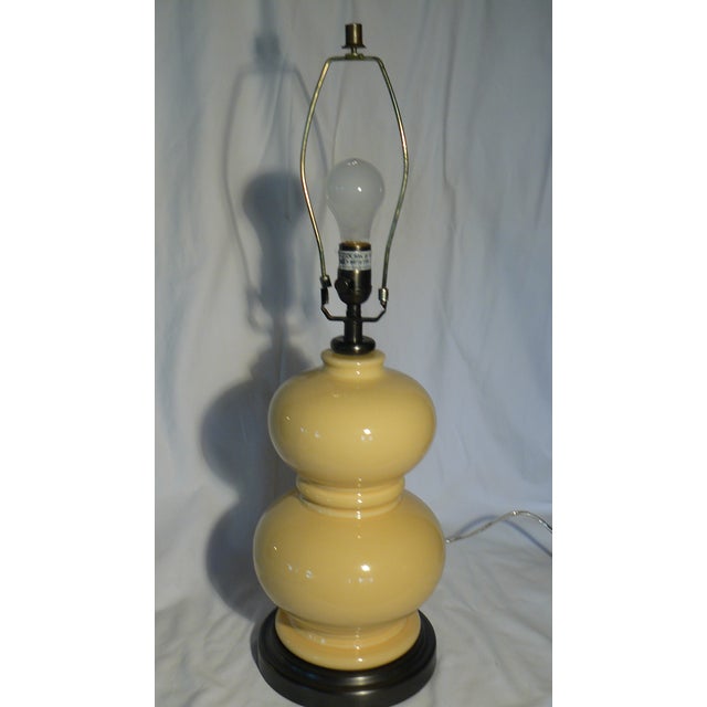 Pottery Barn Double Gourd Lamp With Hand Painted "Tortoise-Shell" Shade ...