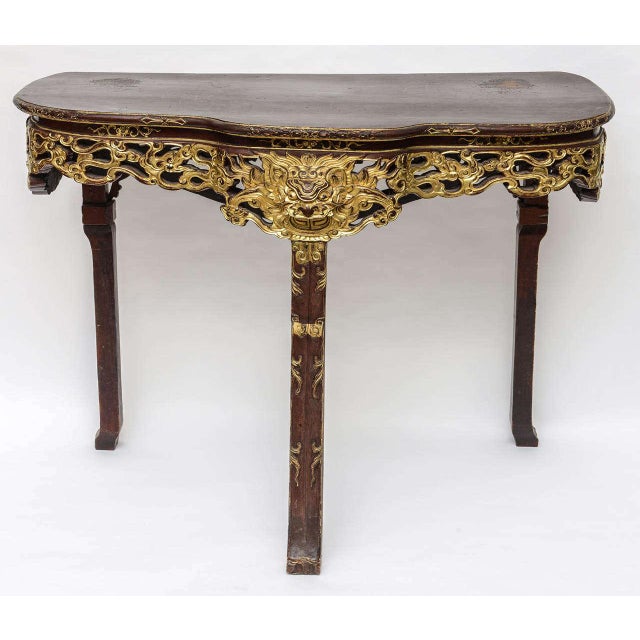 Antique Chinese 3 Legged Console Table | Chairish