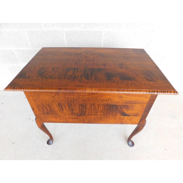 Bartley Collection Connecticut Style Tiger Maple Low Boy Table | Chairish