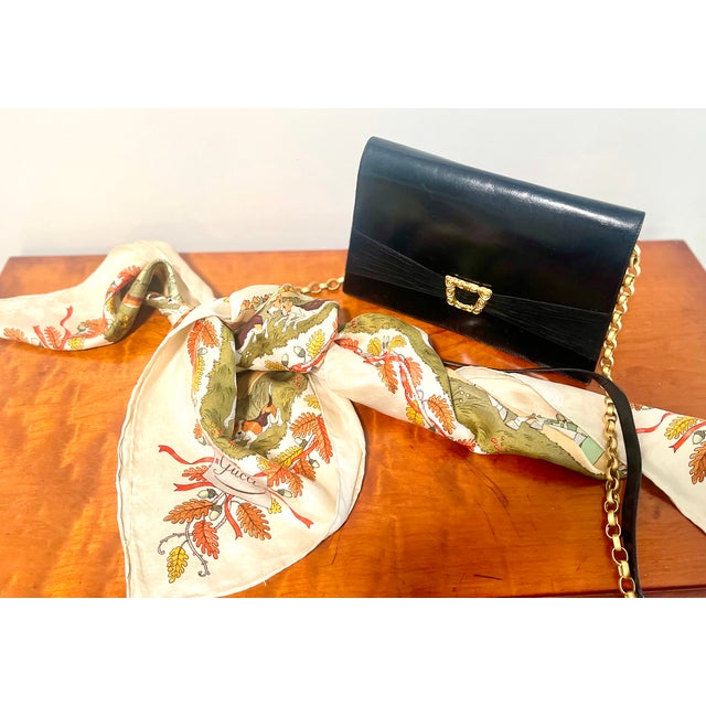 1970s Gucci Fox Hunting Silk Scarf | Chairish