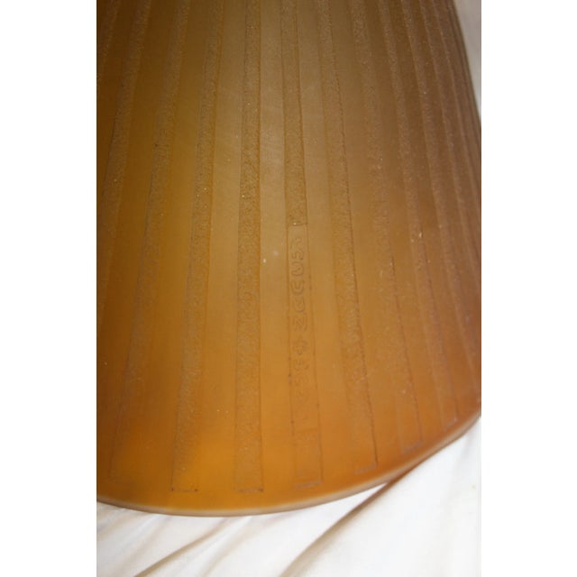 Mid-Century Modern Amber Glass Shade | Chairish