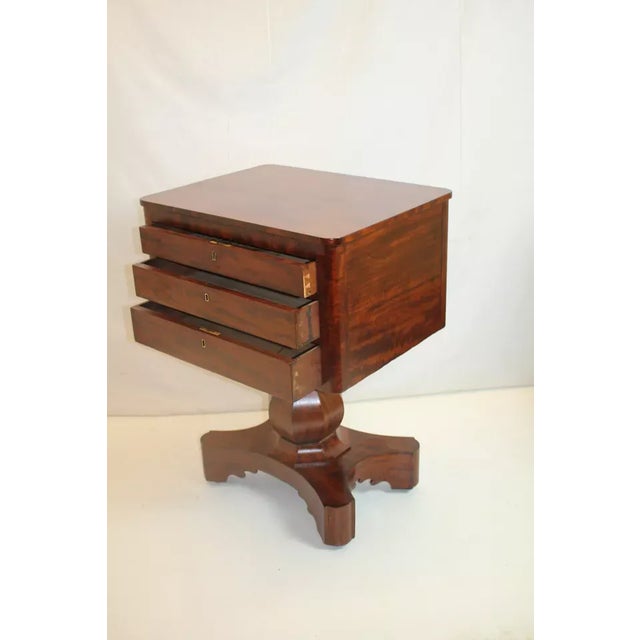 19th Century Classic American Empire Cabinet Stand Work Table With ...