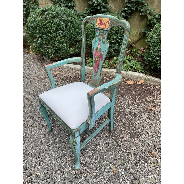 Vintage Hand Painted Accent/Desk Chair | Chairish