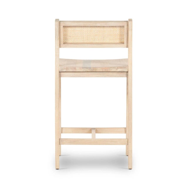 Clarita Counter Stool - White Wash Mango | Chairish