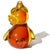 Vintage Seguso Murano Sommerso Red Yellow Orange Italian Art Glass Owl ...