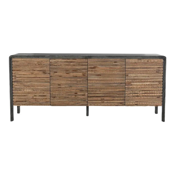 Modern Two Wood Sideboard Credenza | Chairish
