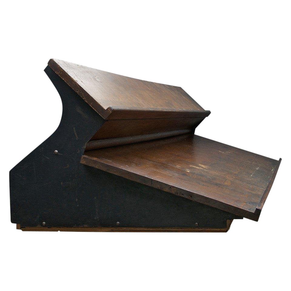 Hamilton Typesetters Desktop Vintage Industrial Oak Printing Press Desk ...