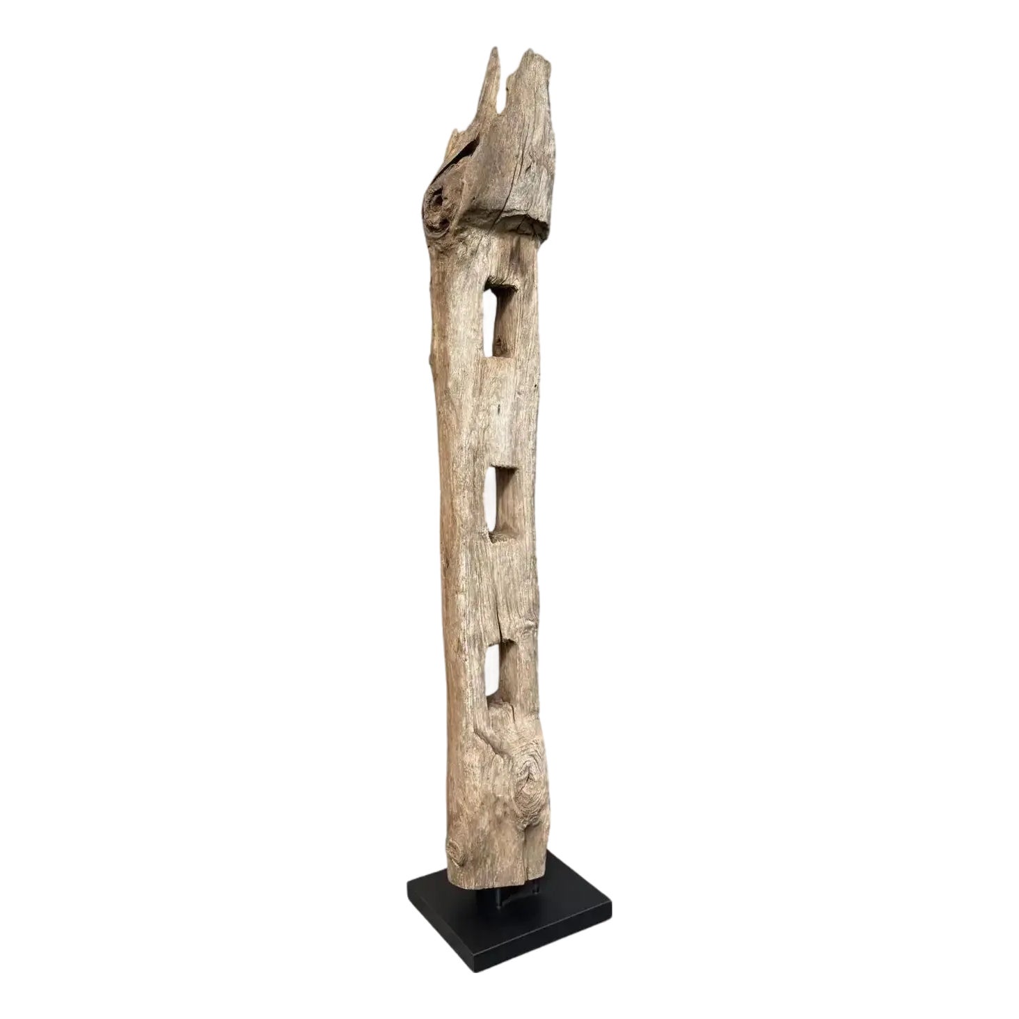 Antique Teak Fence Column From Java, Mounted on Metal Stand c.1900 ...