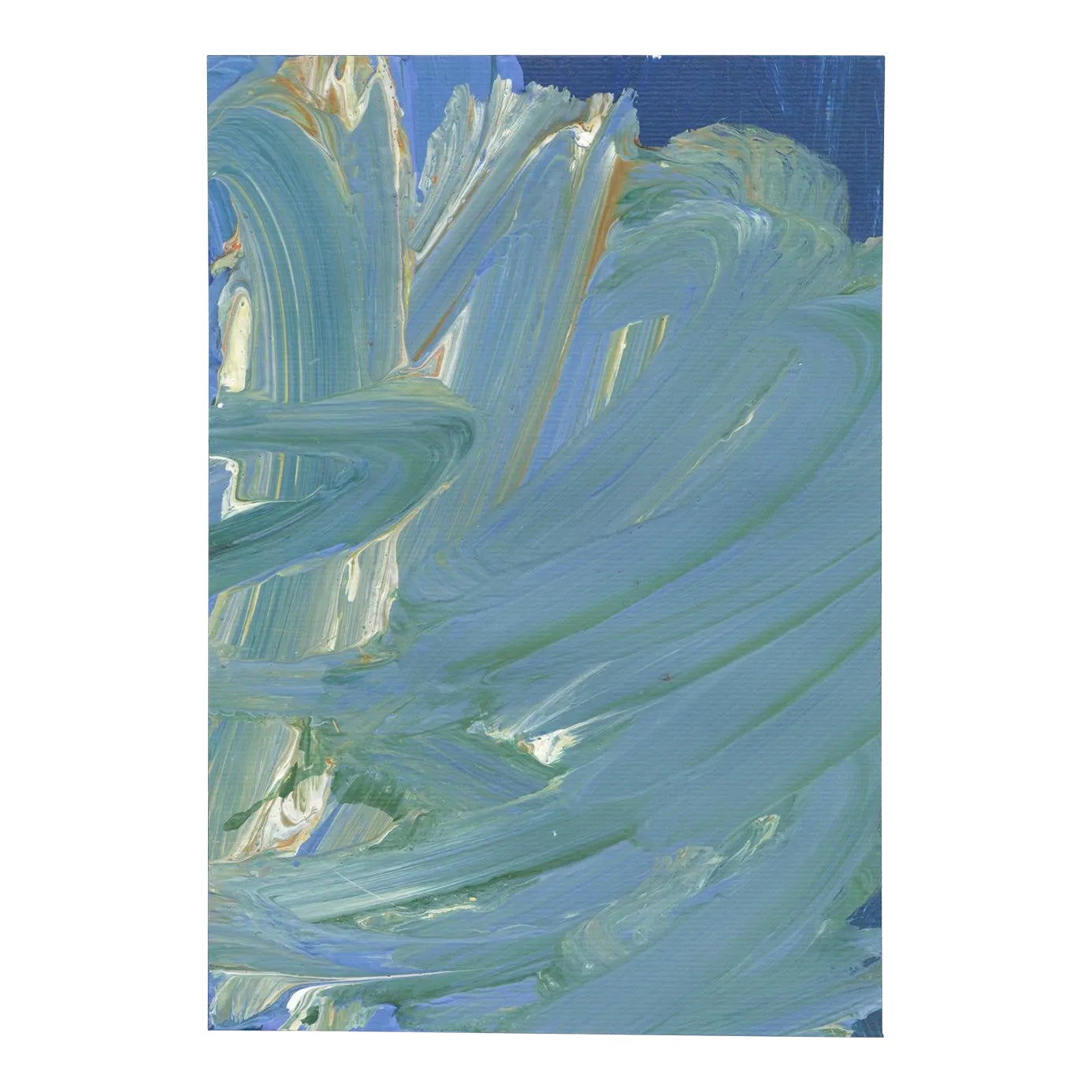 Small Blue Moment (D6416) Original Contemporary Drawing by Tre'von ...