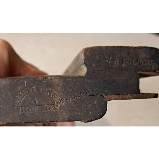 Antique 1850s A. Cumings Boston 5/16" Dado Molding Plane With Handle ...