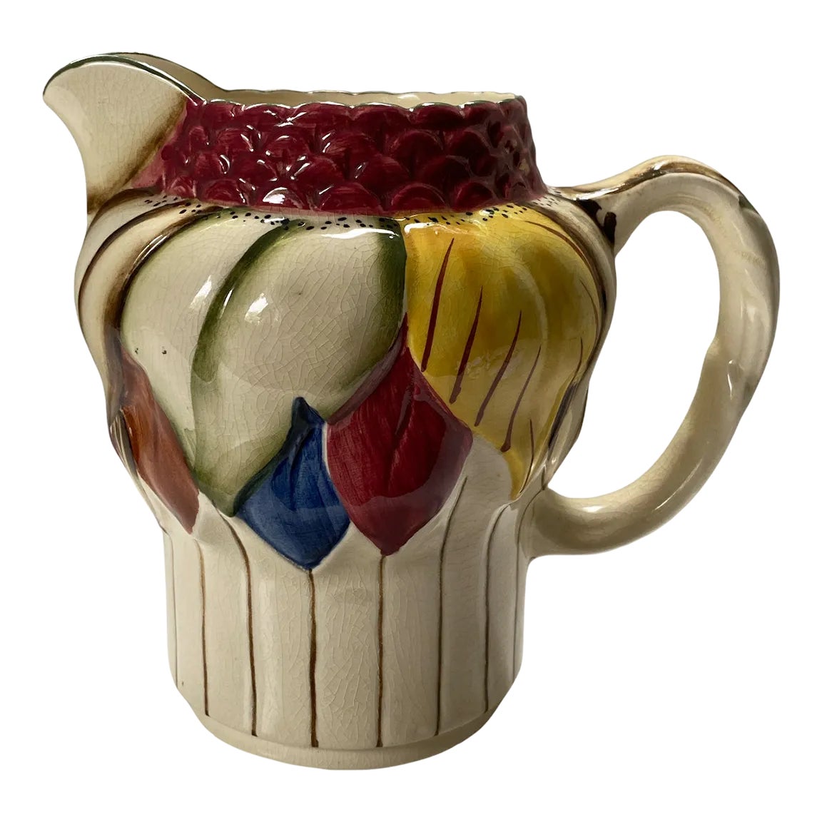 1940s Hj Wood Burslem Handpainted Floral Milk Pitcher England | Chairish