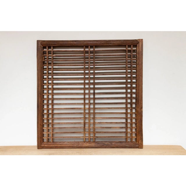 Kelani Aged Asian Lattice Window Panel | Chairish