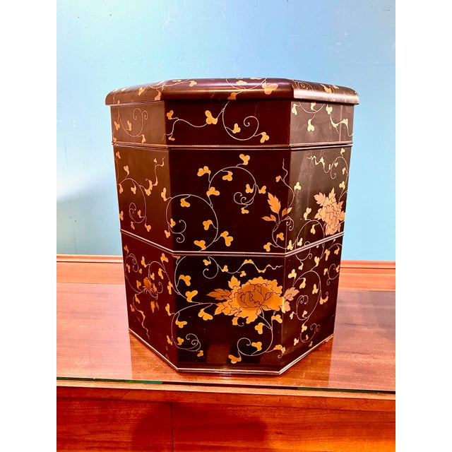 Japanese Lacquer Storage Box | Chairish