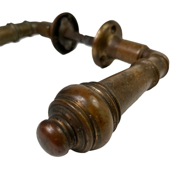 Late 19th Century French Bronze Lever Handle Door Knobs - a Pair | Chairish