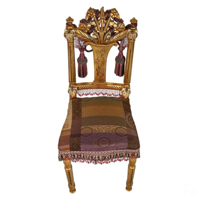 1980s MacKenzie-Childs Style Tigers Side Accent Chair | Chairish