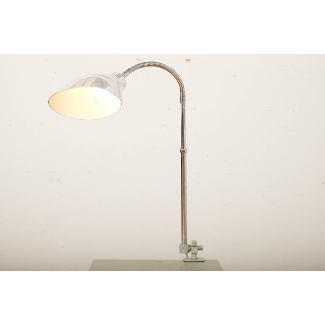 Clamp Lamp in Metal Bracket with Adjusting Screws | Chairish