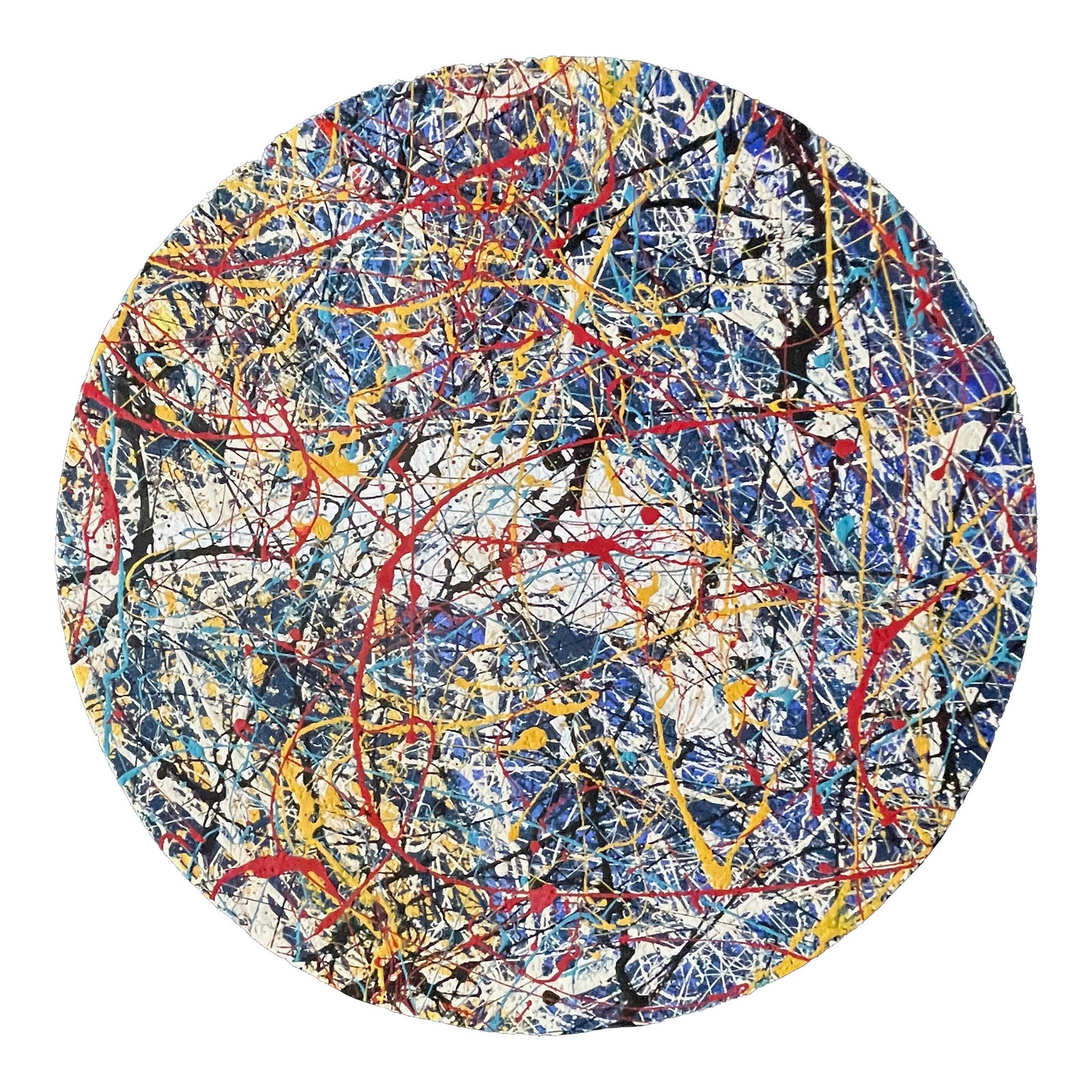 Contemporary Abstract Circle Acrylic Painting by Gordon Couch | Chairish