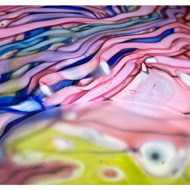 Vintage 1992 Oceanic Wave Series Hand-Blown Glass Vase by Peter ...