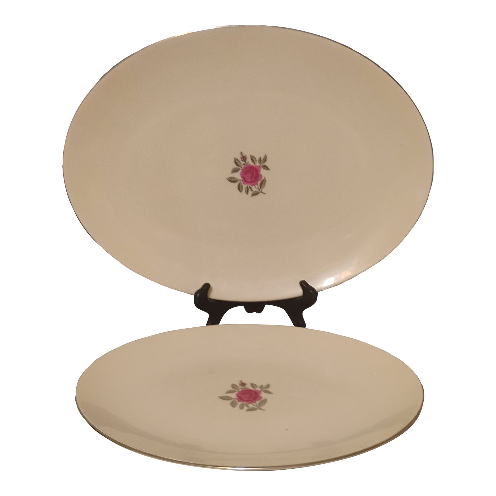 1960s Lenox Ballad Pattern Oval Platters- Set of 2 | Chairish
