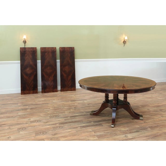 Round to Oval Mahogany Dining Table Seats 12 -Traditional Round ...