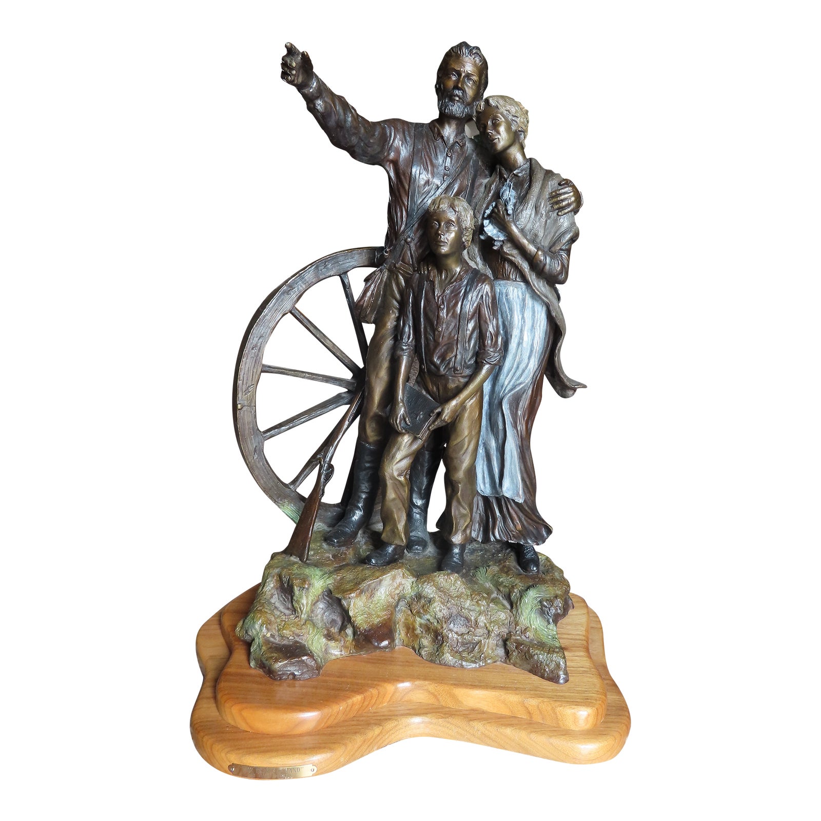 David Manuel Large Bronze Sculpture the Promised Land, Oregon Trail ...