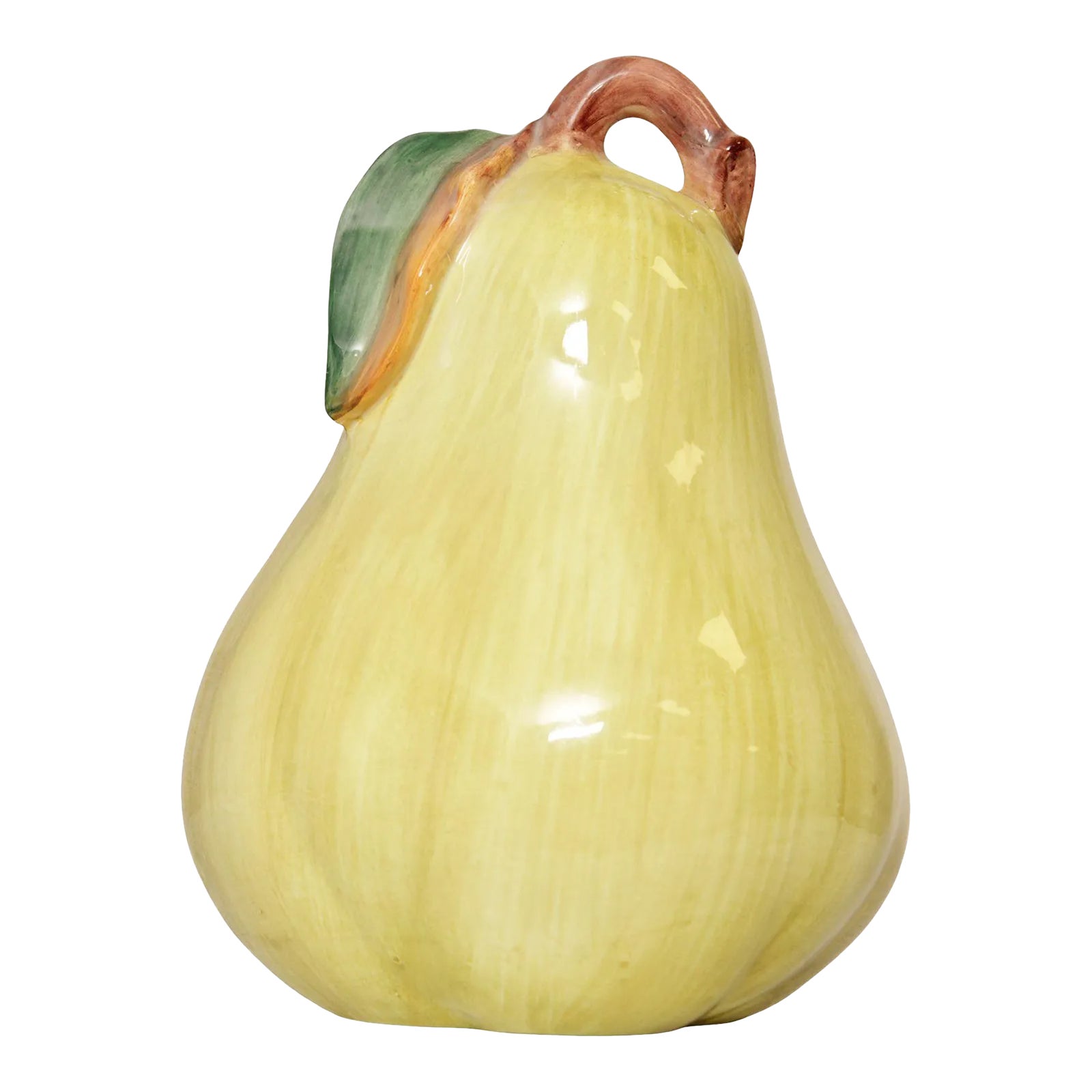 Late 20th Century Italian Glazed Ceramic Decorative Pear | Chairish