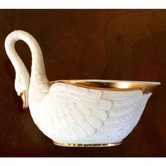 Early 19th Century French Empire Porcelain Swan Creamer | Chairish
