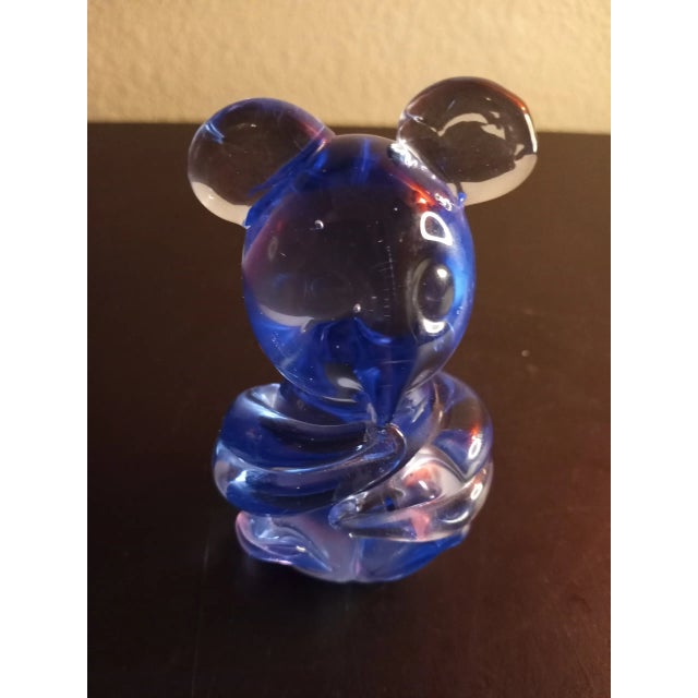 1980s Blue Art Glass Mouse Figurine | Chairish