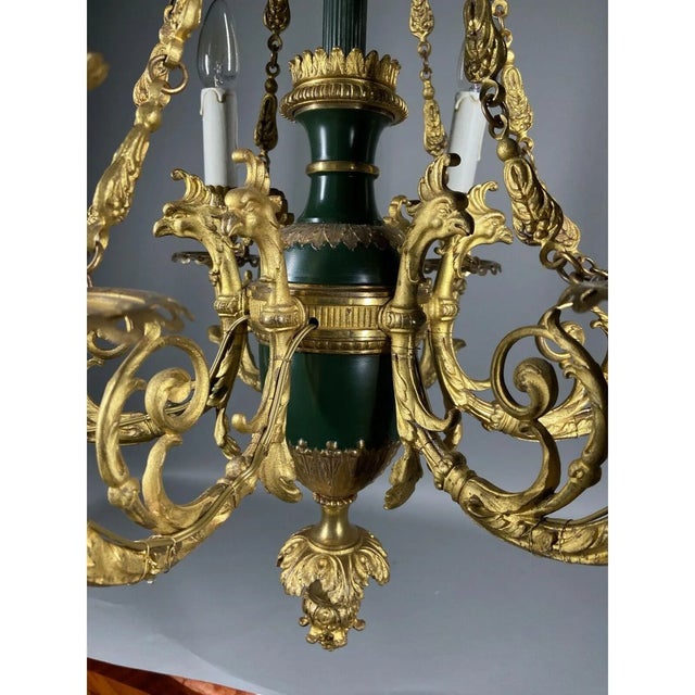 1880's French Louis XVI Bronze Chandelier | Chairish