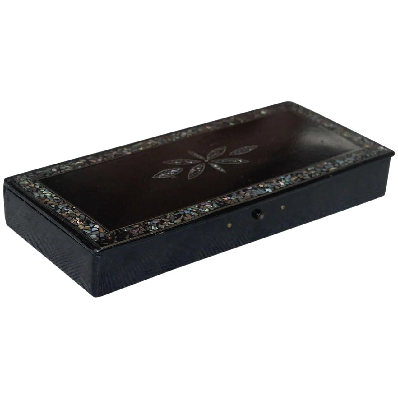 Louis Philippe Papier Mâché Pen Box With Mother-Of-Pearl Decorative ...