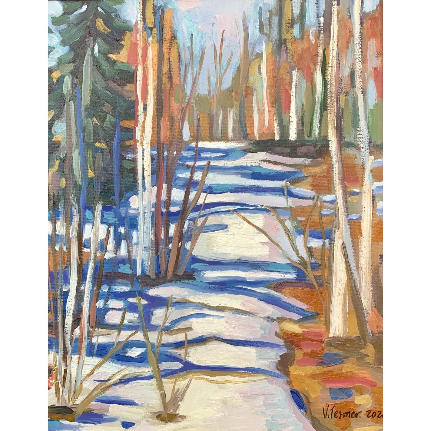 "Winter Snow" Contemporary Original Expressionist Landscape Oil ...